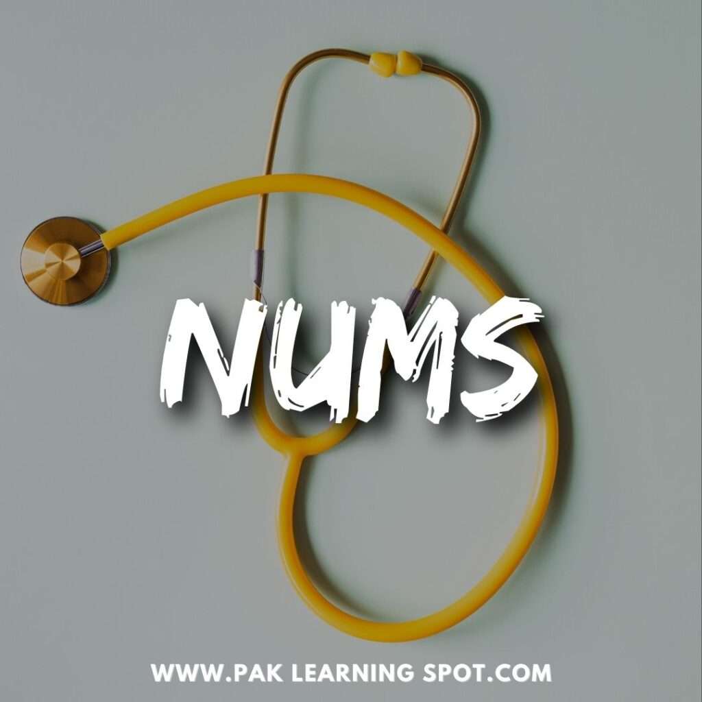 NUMS Entry Test - PakLearningSpot LMS PMC Entry Test Preparations