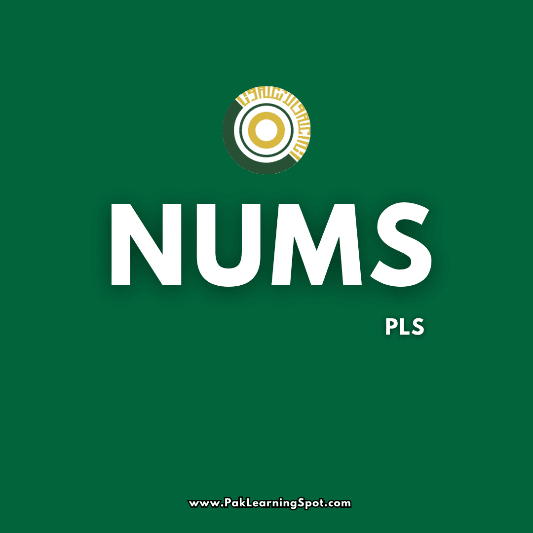 NUMS Entry Test 2024 - PLS Prep by PakLearningSpot PLS Preparations