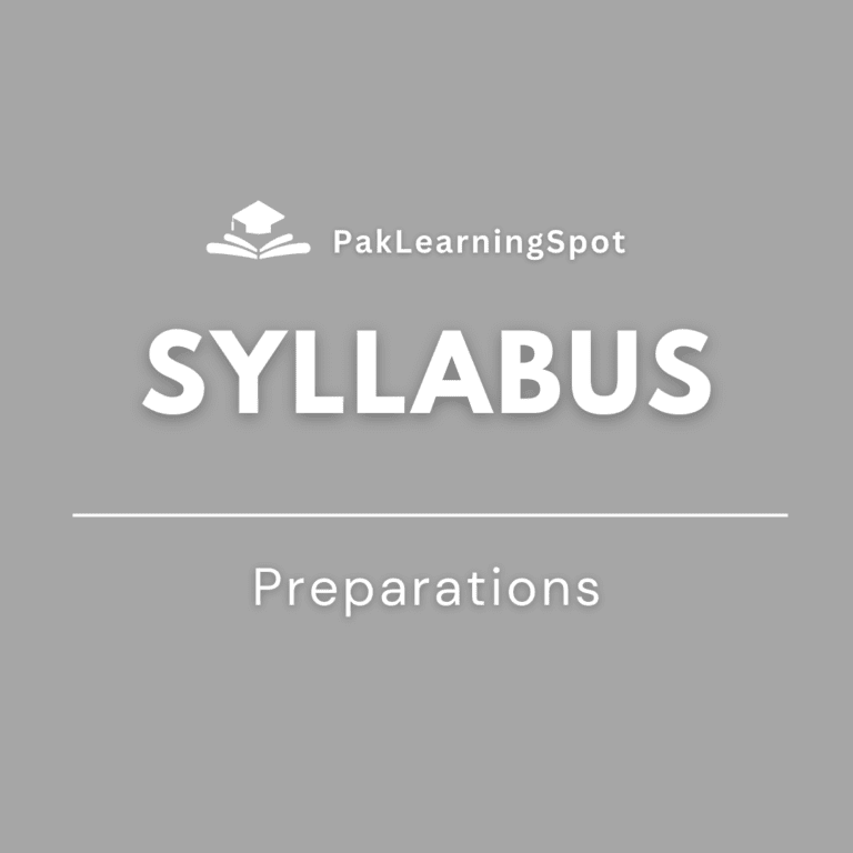 Syllabus - PLS Prep by PakLearningSpot PLS Entry Test